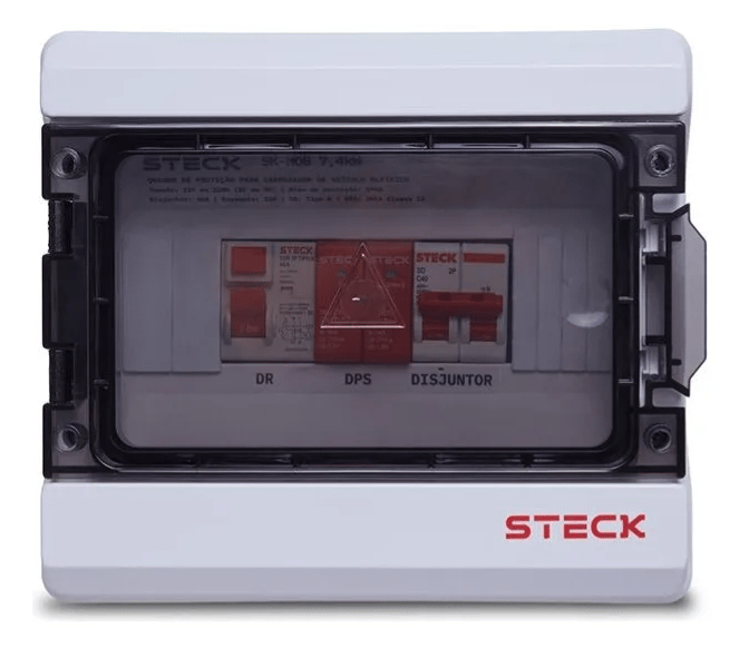 Quadro de Proteção Steck Carro Elétrico Mobi Box 220V 7.5KW SK-Mobi ...